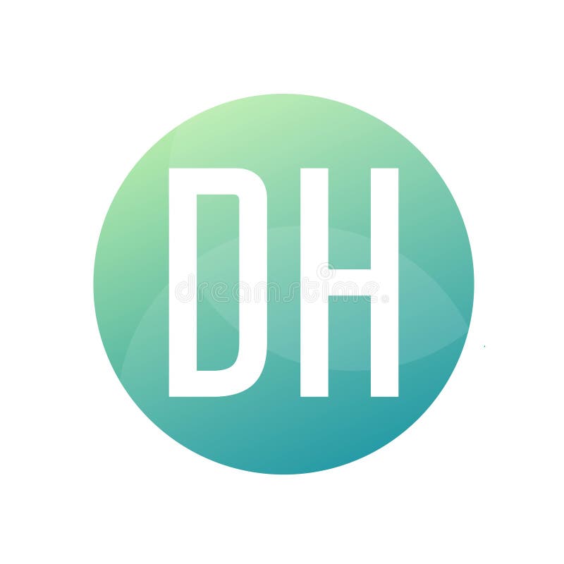 DH Letter Logo Design with Simple Style Stock Vector - Illustration of ...