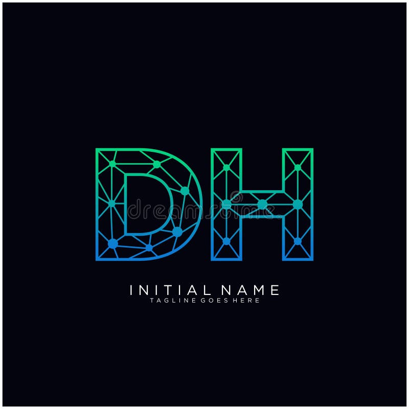 DH Letter Logo Icon Design Template Elements Stock Vector ...