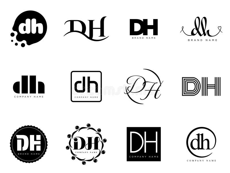 Dh Logotype Template Stock Illustrations – 1,175 Dh Logotype Template ...