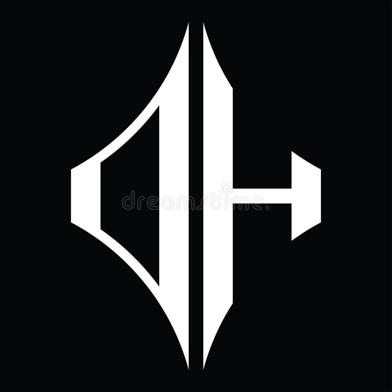 DH Logo Monogram with Diamond Shape Design Template Stock Vector ...