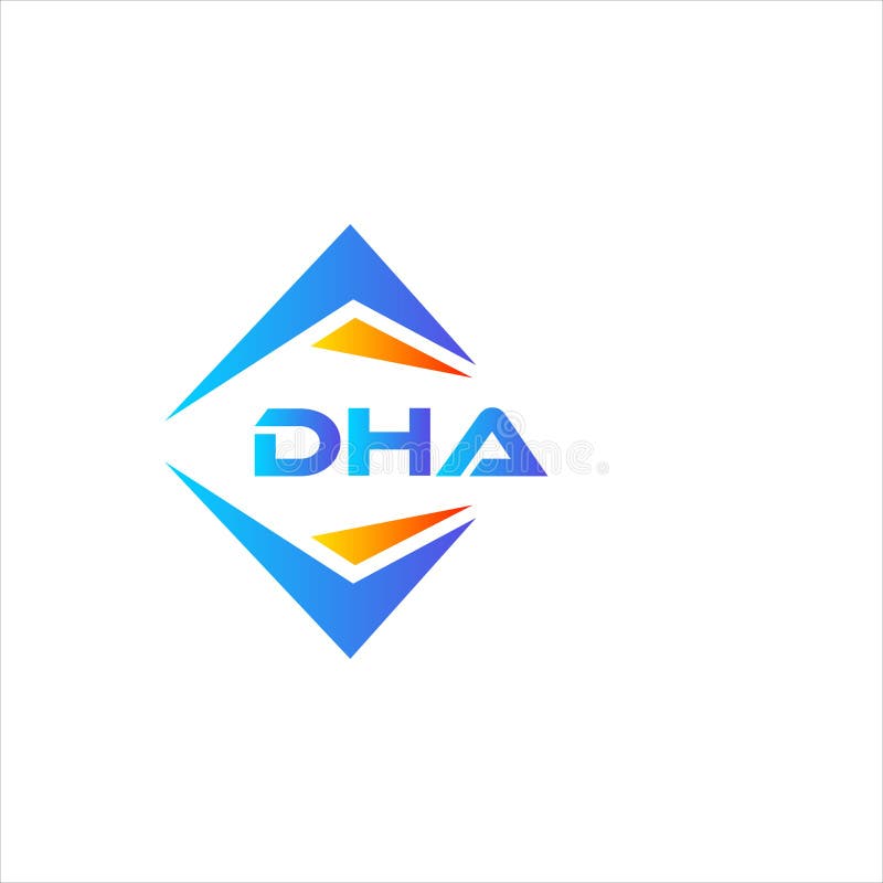 DHA Abstract Technology Logo Design on White Background. DHA Creative ...