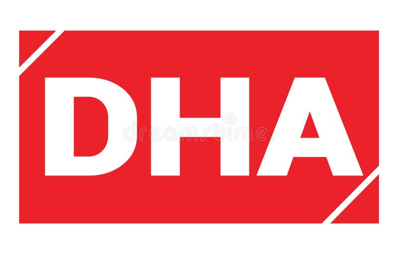 DHA Text Written on Red Stamp Sign Stock Illustration - Illustration of ...