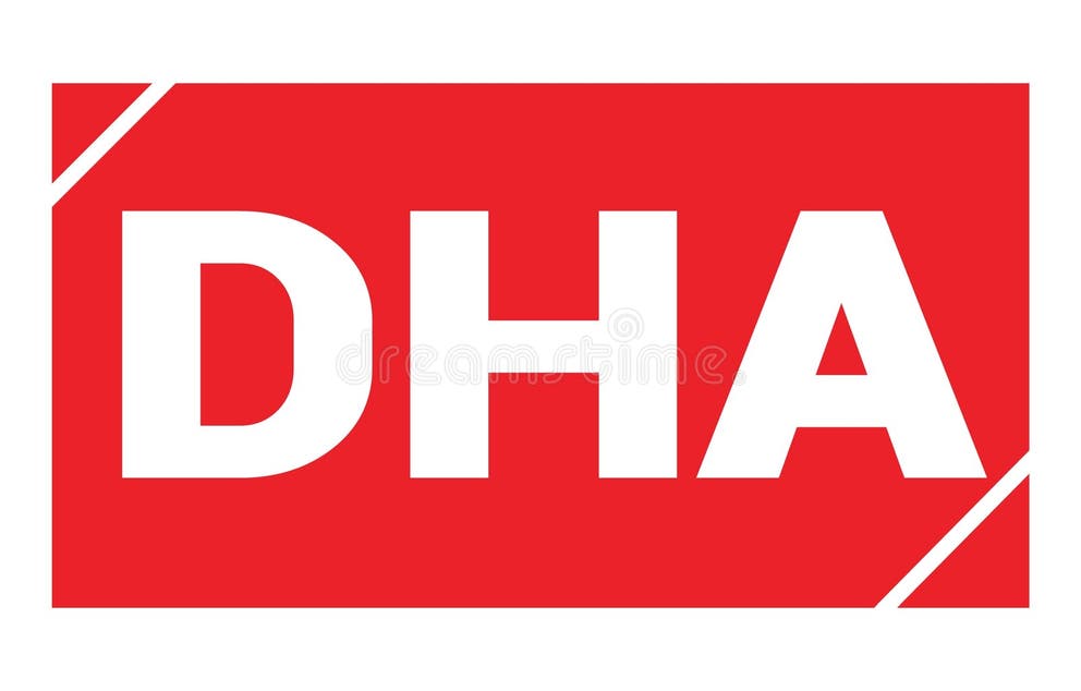 DHA Text Written on Red Stamp Sign Stock Illustration - Illustration of ...