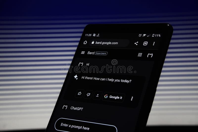 Dhaka, Bangladesh - 14 May 2023: Google Bard on Smartphone Editorial ...