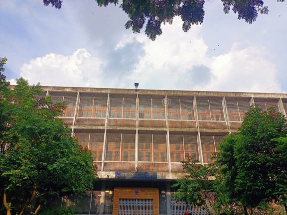 Dhaka University Central Library Stock Image - Image of facade, stadium ...