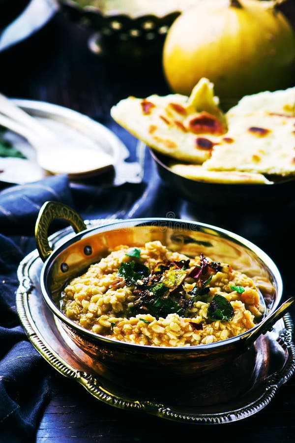 Dhal with Pumpkin. Indian Cuisine Stock Image - Image of madras, naan ...