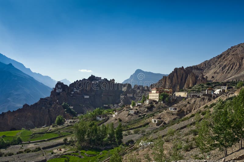 Dhankar stock photo. Image of shiny, gompa, sign, ancient - 26591482