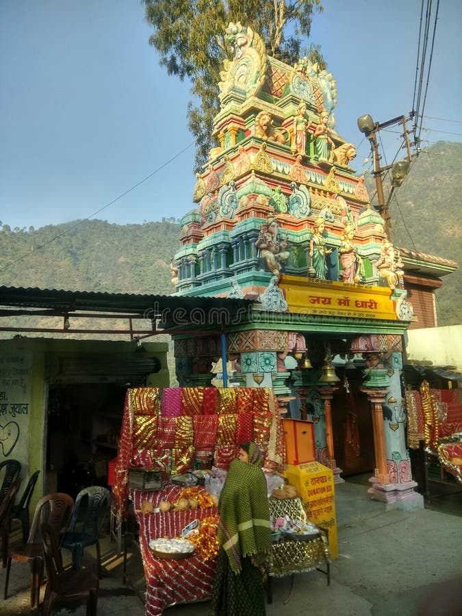 Dhari Devi Temple. Uttarakhand, India Stock Image - Image of landmark ...