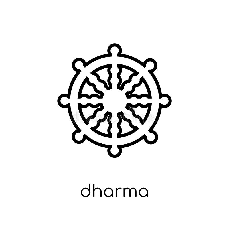 Dharma Icon. Trendy Modern Flat Linear Vector Dharma Icon on White ...