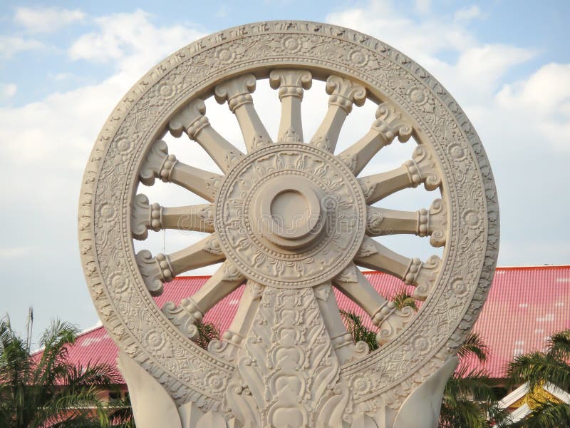 Dharmacakra - Wheel of the Dharma and Two Doe Simbol of Buddhism ...