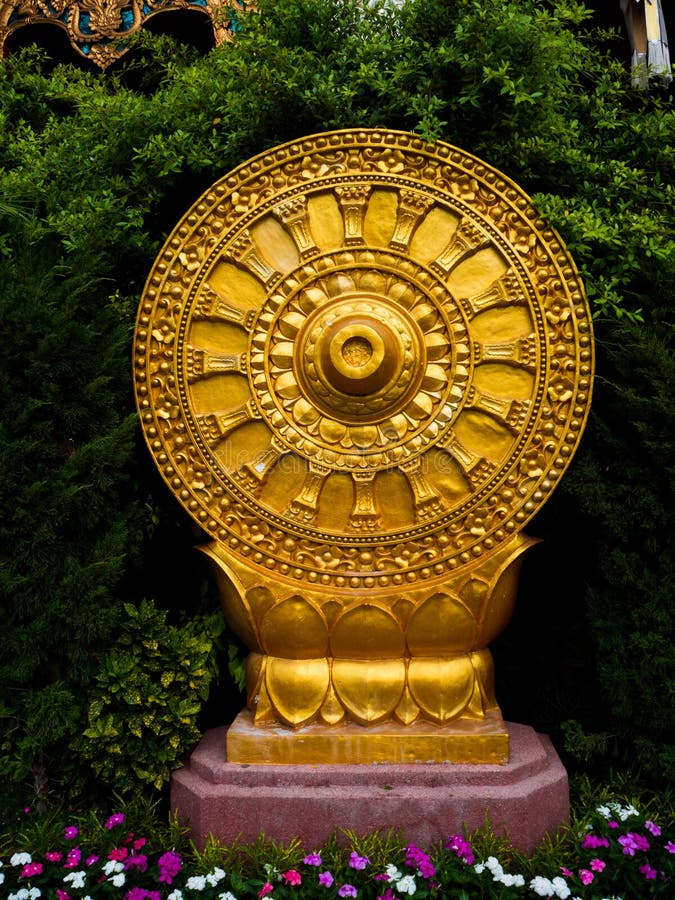 Dharmachakra or Wheel of Dhamma in Wat Phra that Lampang Luang, Stock ...