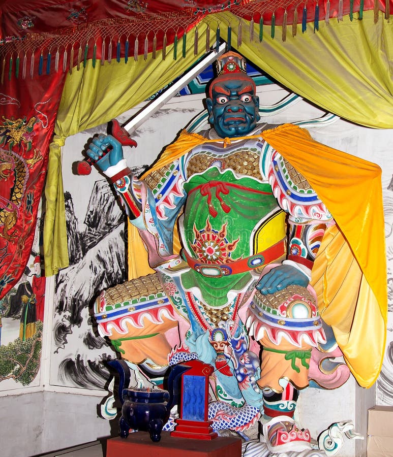 Dharmapala (protector of Dharma), Buddhist Temple in Beijing Stock ...