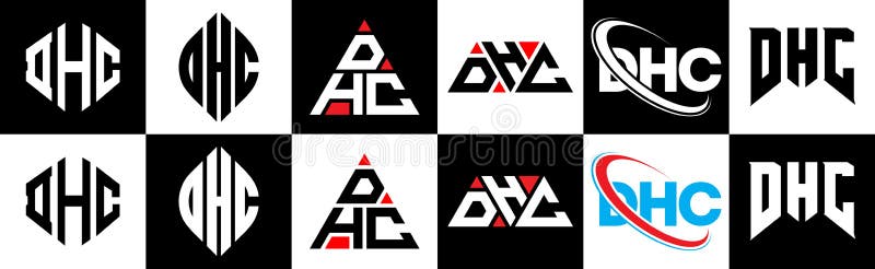 DHC Letter Logo Design in Six Style. DHC Polygon, Circle, Triangle ...
