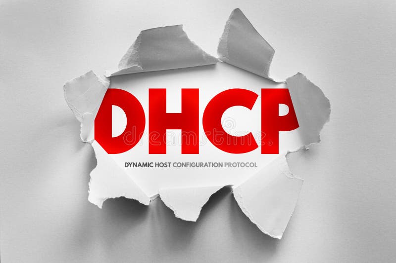 DHCP Acronym in Bold Text Breaks through Torn Paper, Symbolizing the ...