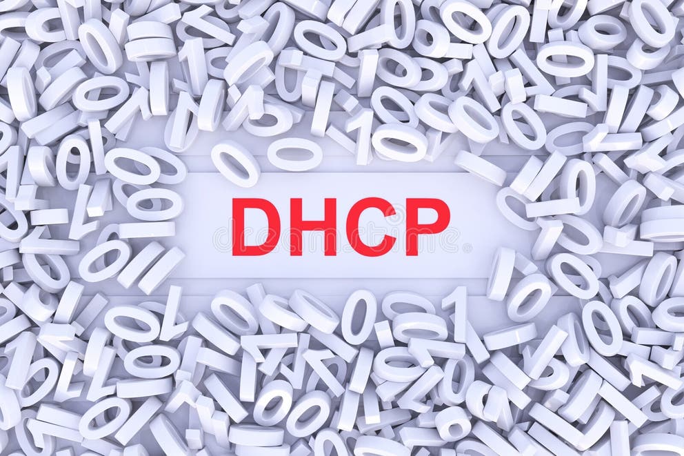 DHCP Concept Binary Code 3D Stock Illustration - Illustration of server, online: 277605272