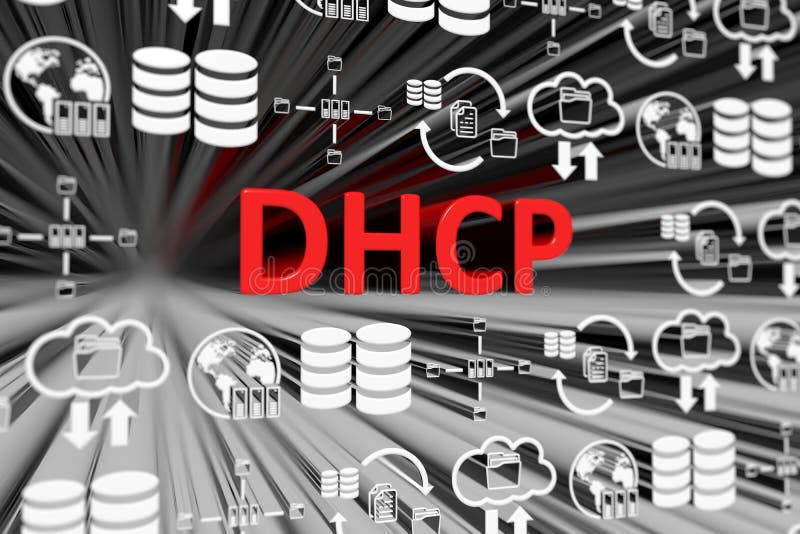 DHCP Concept Blurred Background Stock Illustration - Illustration of ...