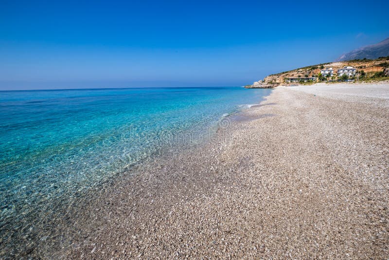 Dhermi Beach - Dhermi, Himarï¿½, Vlore, Albania Stock Photo - Image of ...