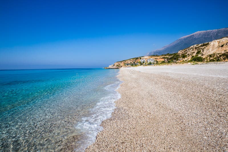 Dhermi Beach - Dhermi, Himarï¿½, Vlore, Albania Stock Image - Image of ...