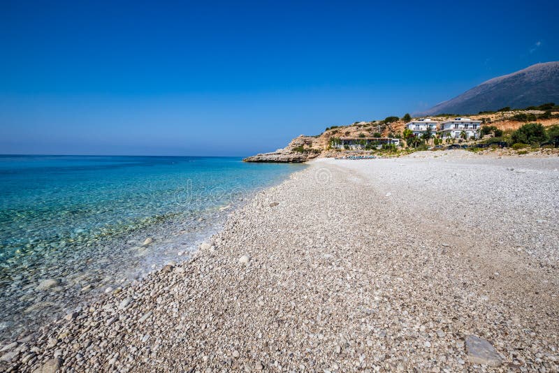 Dhermi Beach - Dhermi, Himarï¿½, Vlore, Albania Stock Photo - Image of ...