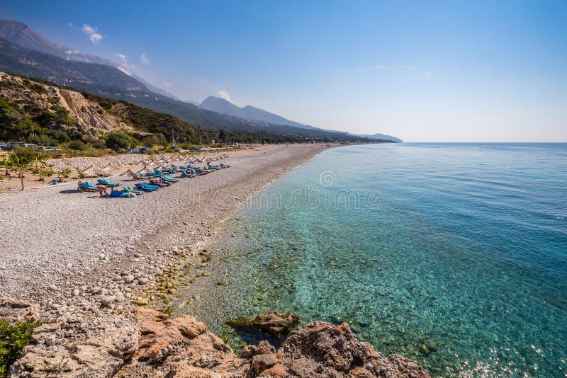 Dhermi Beach - Dhermi, Himarï¿½, Vlore, Albania Stock Photo - Image of ...