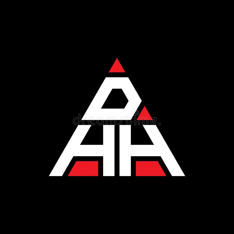 DHH Triangle Letter Logo Design with Triangle Shape. DHH Triangle Logo ...