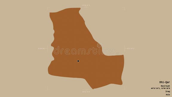 Dhi-Qar - Iraq. Bounding Box. Pattern Stock Illustration - Illustration ...