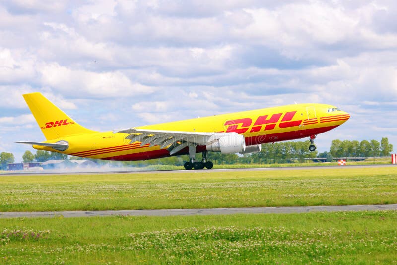 DHL AIR Cargo Touchdown Landing Editorial Photography - Image of ...