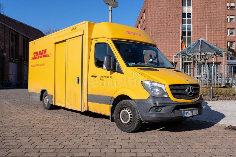 DHL delivery van editorial image. Image of express, truck - 364669310