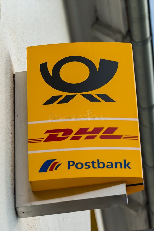 DHL-Logo redaktionelles bild. Bild von emblem, logistik - 103360025
