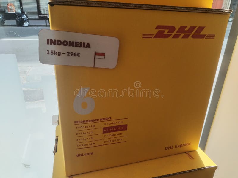 A DHL package editorial photography. Image of design - 327472742