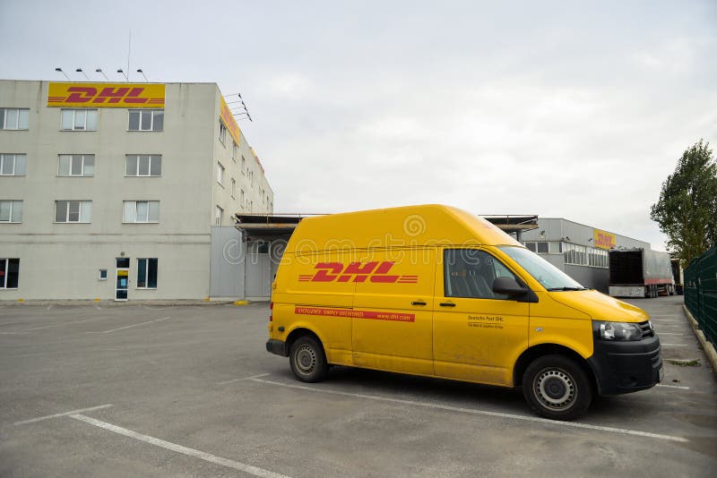 DHL Warehouse with Package Boxes of Different Size Editorial Image ...