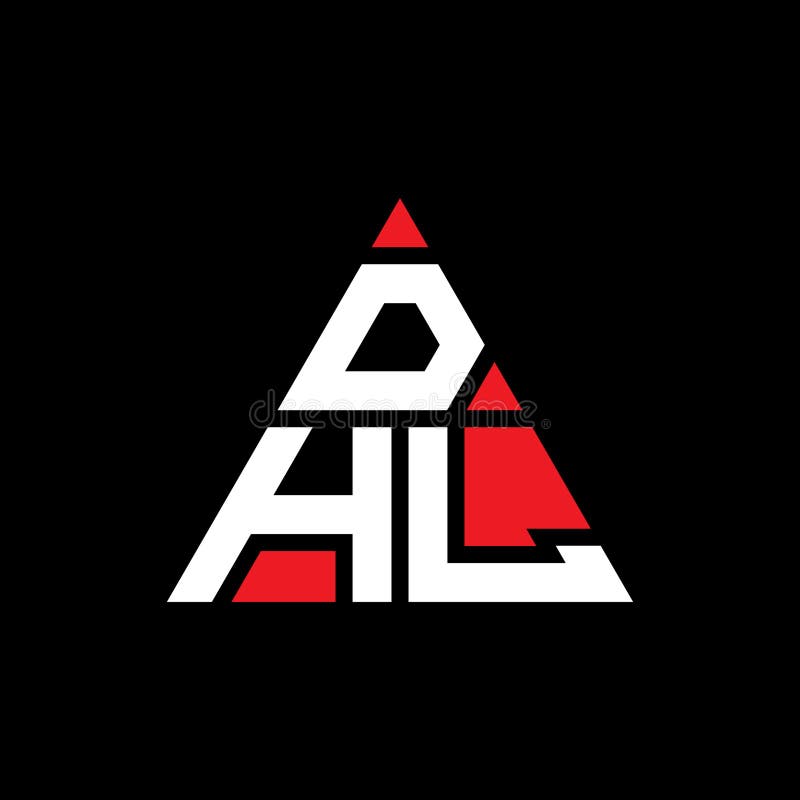 DHL Triangle Letter Logo Design with Triangle Shape. DHL Triangle Logo ...