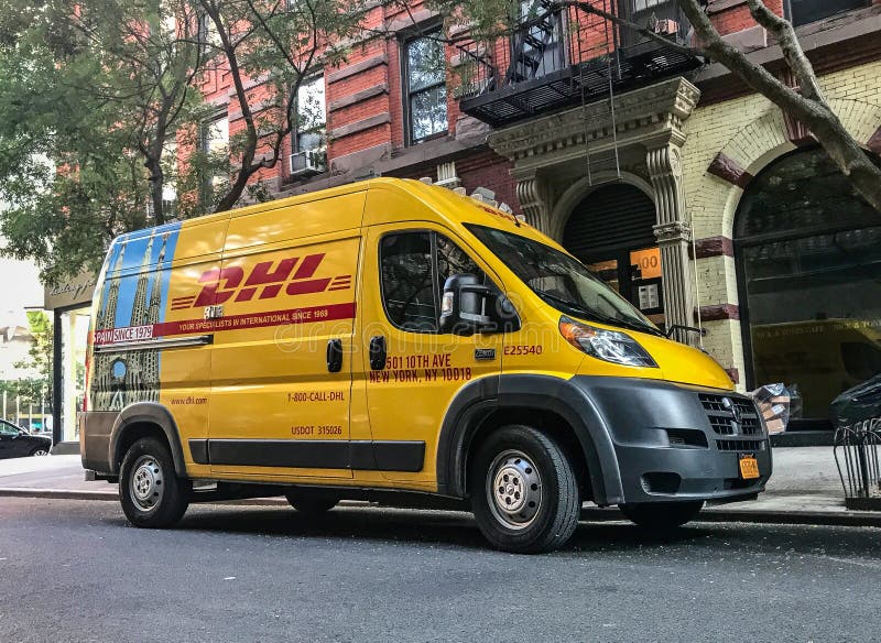 DHL van editorial stock image. Image of international - 98169544