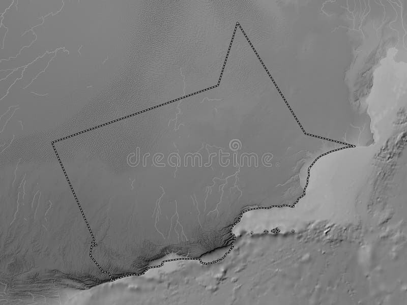 Dhofar, Oman. Grayscale. No Legend Stock Illustration - Illustration of ...