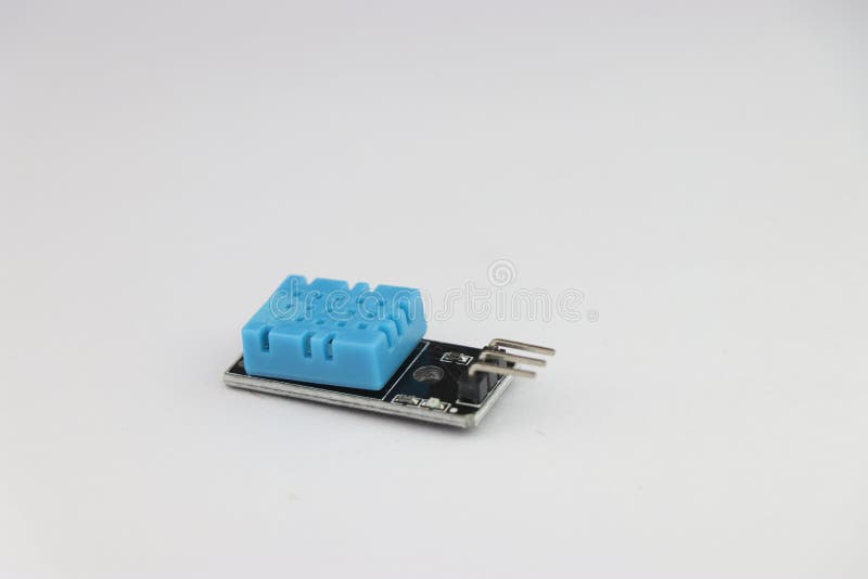 DHT11 Temperature and Humidity Sensor Module Isolated on White ...