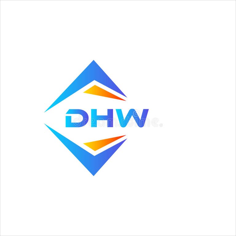 DHW Abstract Technology Logo Design on White Background. DHW Creative ...