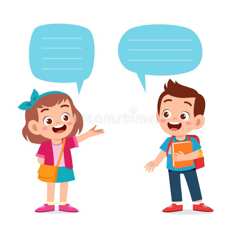 Diálogo Entre Dois Jovens Animadores Modernos Com a Ilustração Plana ...