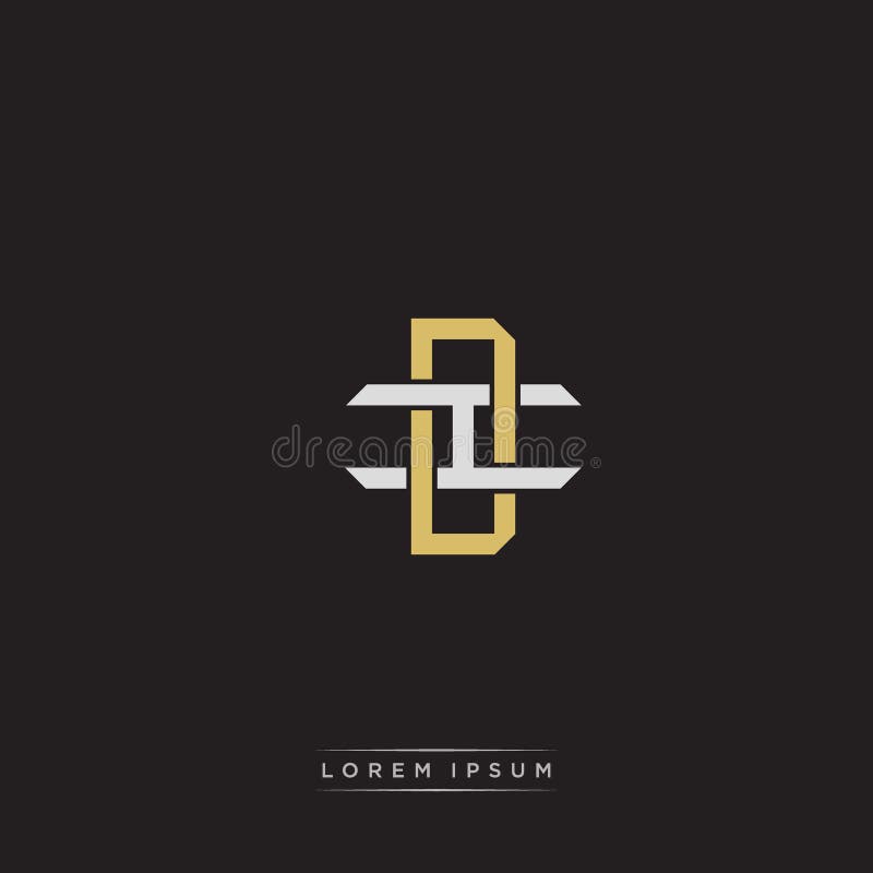 DI Initial Letter Overlapping Interlock Logo Monogram Line Art Style ...