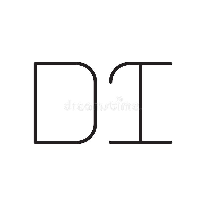 Di Initial Letter Vector Logo Icon Stock Vector - Illustration of ...