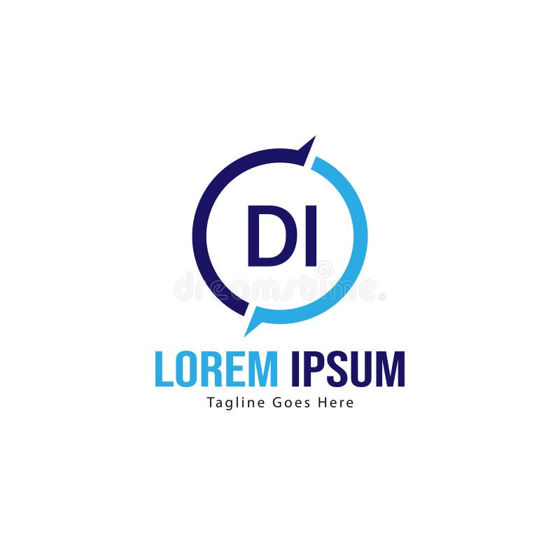DI Letter Logo Design. Creative Modern DI Letters Icon Illustration ...