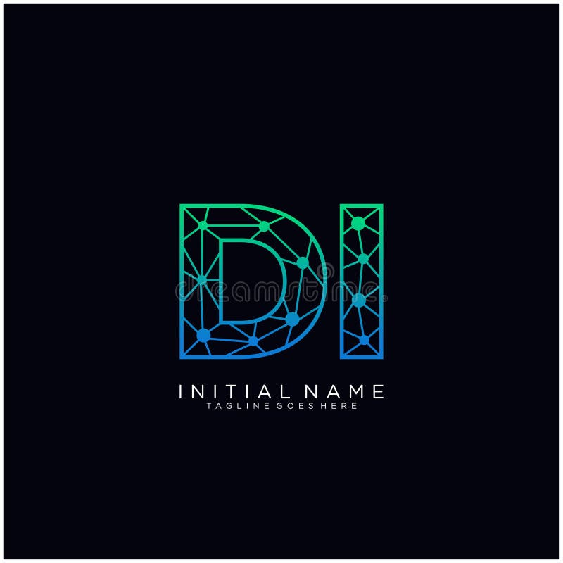 DI Letter Logo Icon Design Template Elements Stock Vector ...