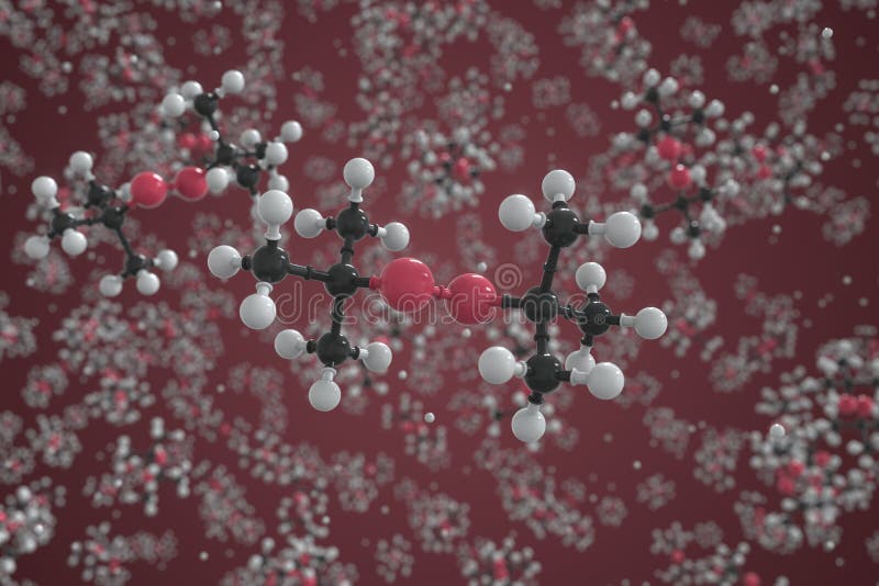 Di-t-butyl Peroxide Molecule, Scientific Molecular Model, 3d Rendering ...