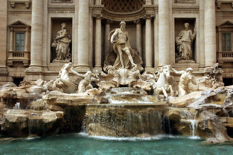 Di Trevi Fountain stock photo. Image of landmark, ornamental - 106088