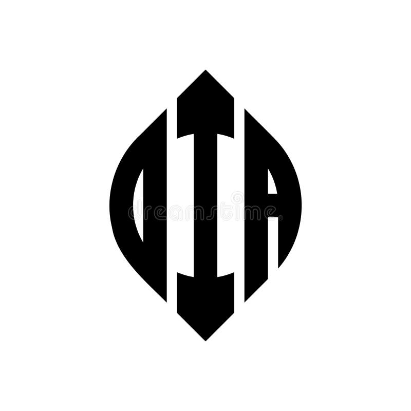 DIA Circle Letter Logo Design with Circle and Ellipse Shape. DIA ...