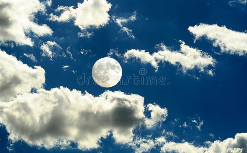 Dia da Lua cheia foto de stock. Imagem de completamente - 3496038