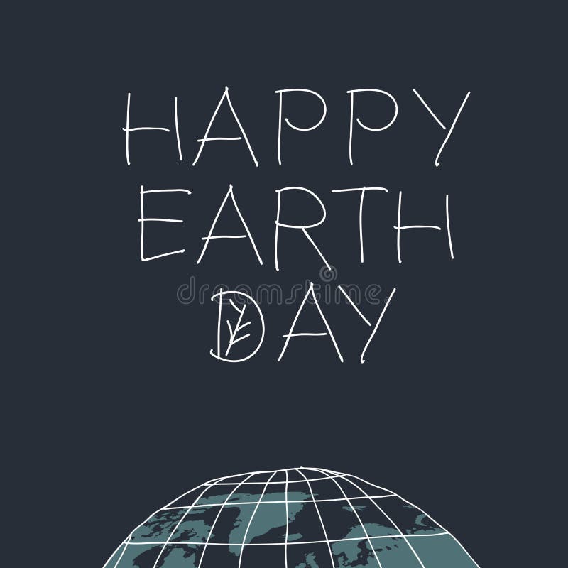 Feliz Dia Da Terra 22 De Abril Design De Logotipo Abstrato Letras De