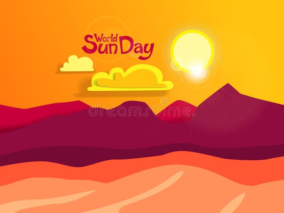 Dia do sol do mundo ilustração do vetor. Ilustração de nuvem - 115033332