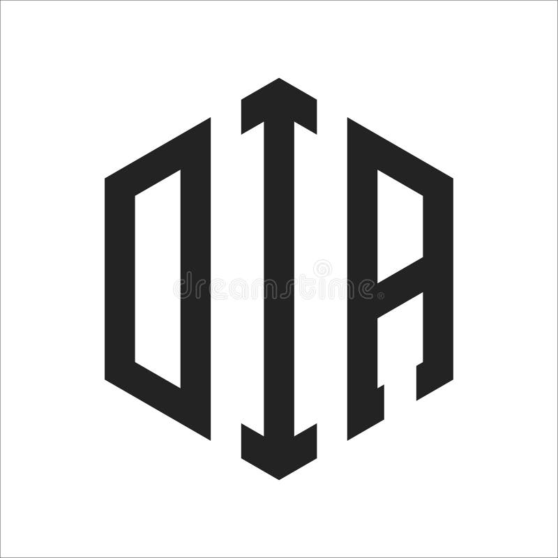 DIA Logo Design. Initial Letter DIA Monogram Logo Using Hexagon Shape ...