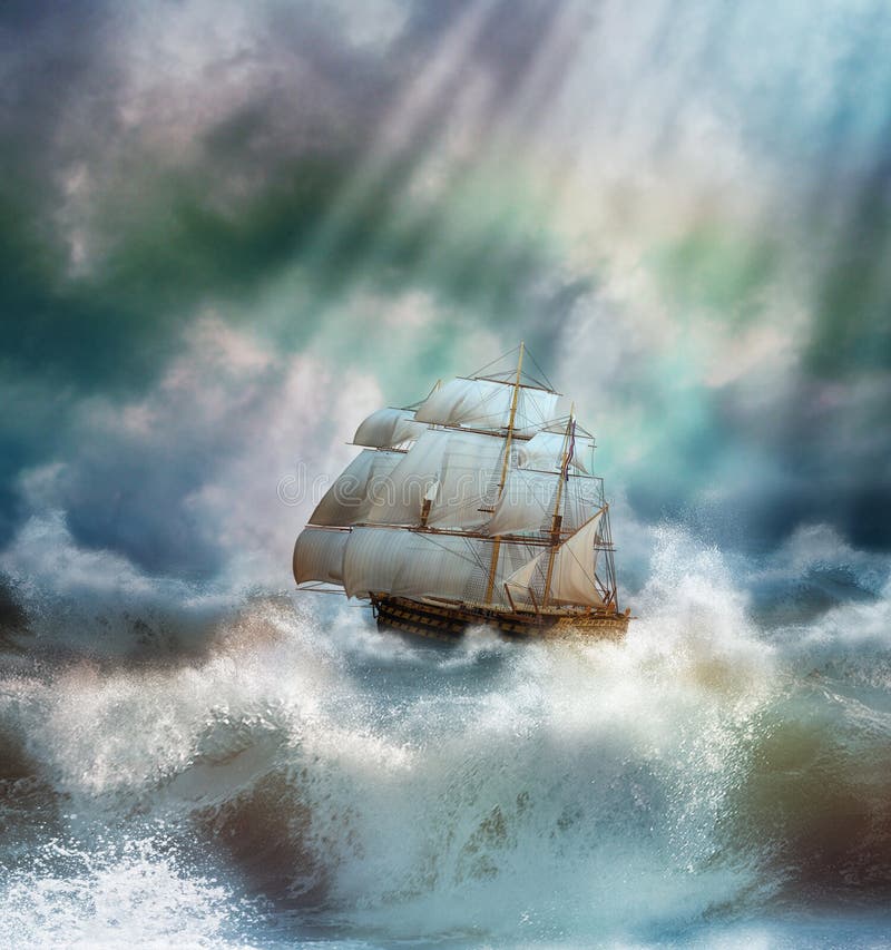 Dia tormentoso ilustração do vetor. Ilustração de guarda - 21115708