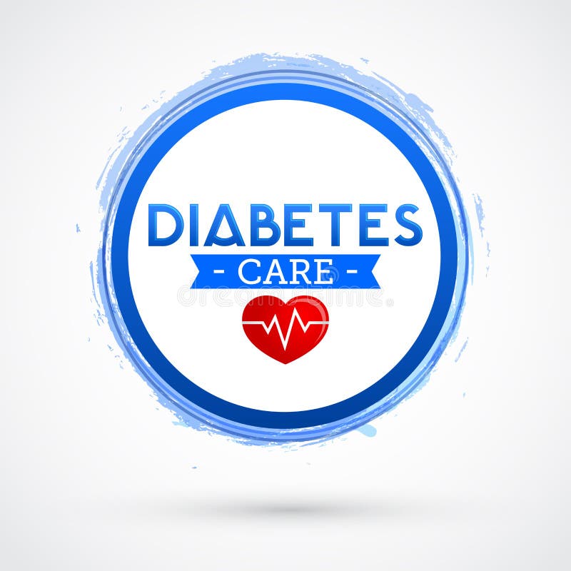 Diabetes Care Vector Icon Design, Blue Circle Emblem Stock Vector ...